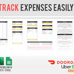 Earnings, Mileage & Expense Tracker (doordash, Ubereats, Grubhub ...