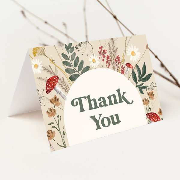 Mushroom Thank You - Etsy