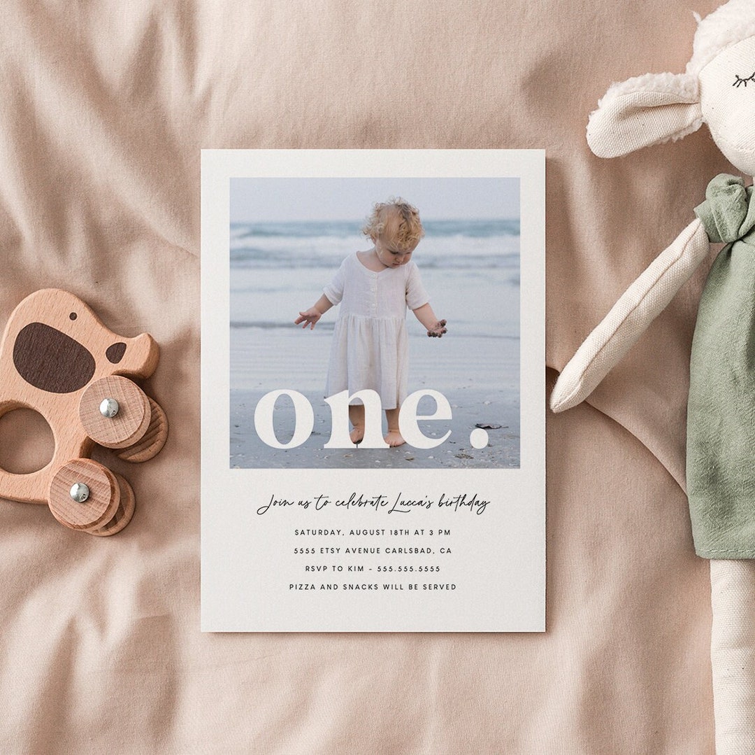 First Birthday Invitation Template, 1st Birthday Invites, Birthday Girl ...