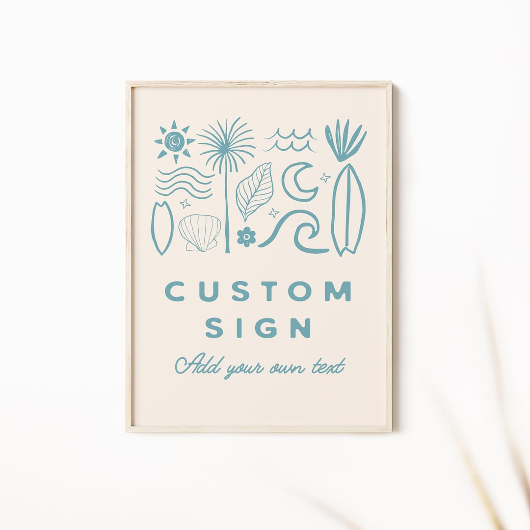 Custom 8x10 Sign, Baby Shower, Birthday Sign Template, Instant Download ...