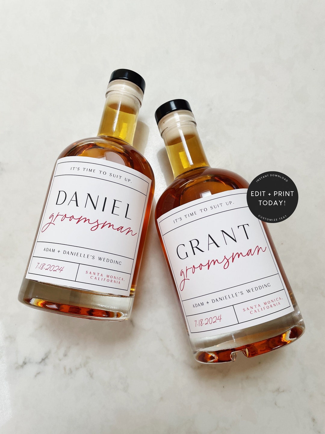 Groomsman Proposal Whiskey Label Template, Groomsman Gift, Best Man ...
