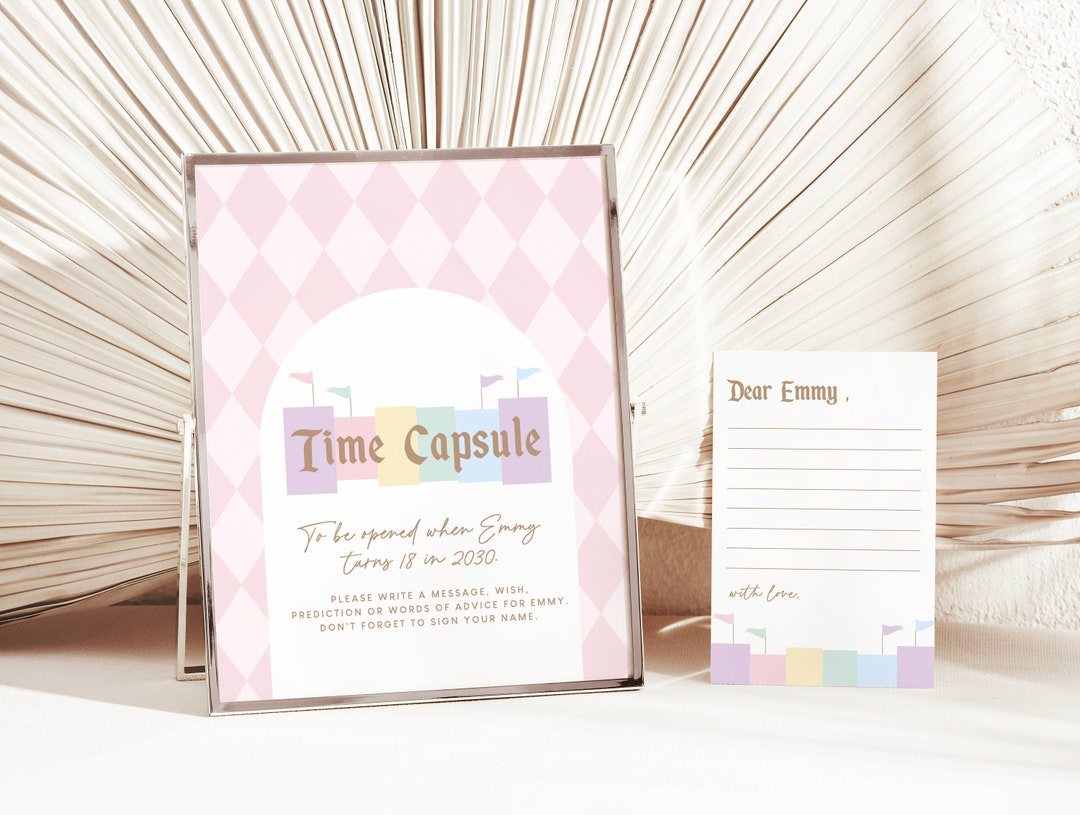 Time Capsule First Birthday Template, Pastel, Small World, Happiest ...