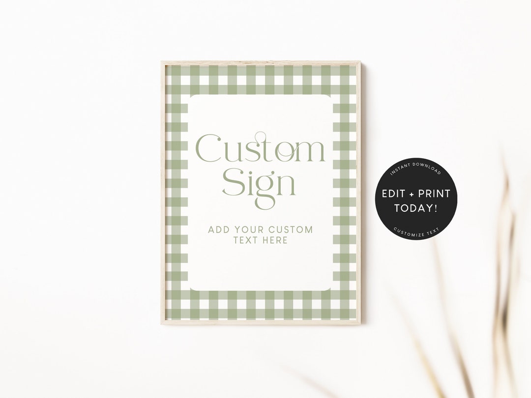 Baby Shower Sign Template, Custom Sign, Printable Baby Shower Signs ...