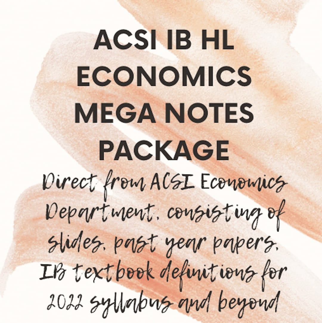 IB HL Economics Notes Complete Package From Top Singapore IB School ...