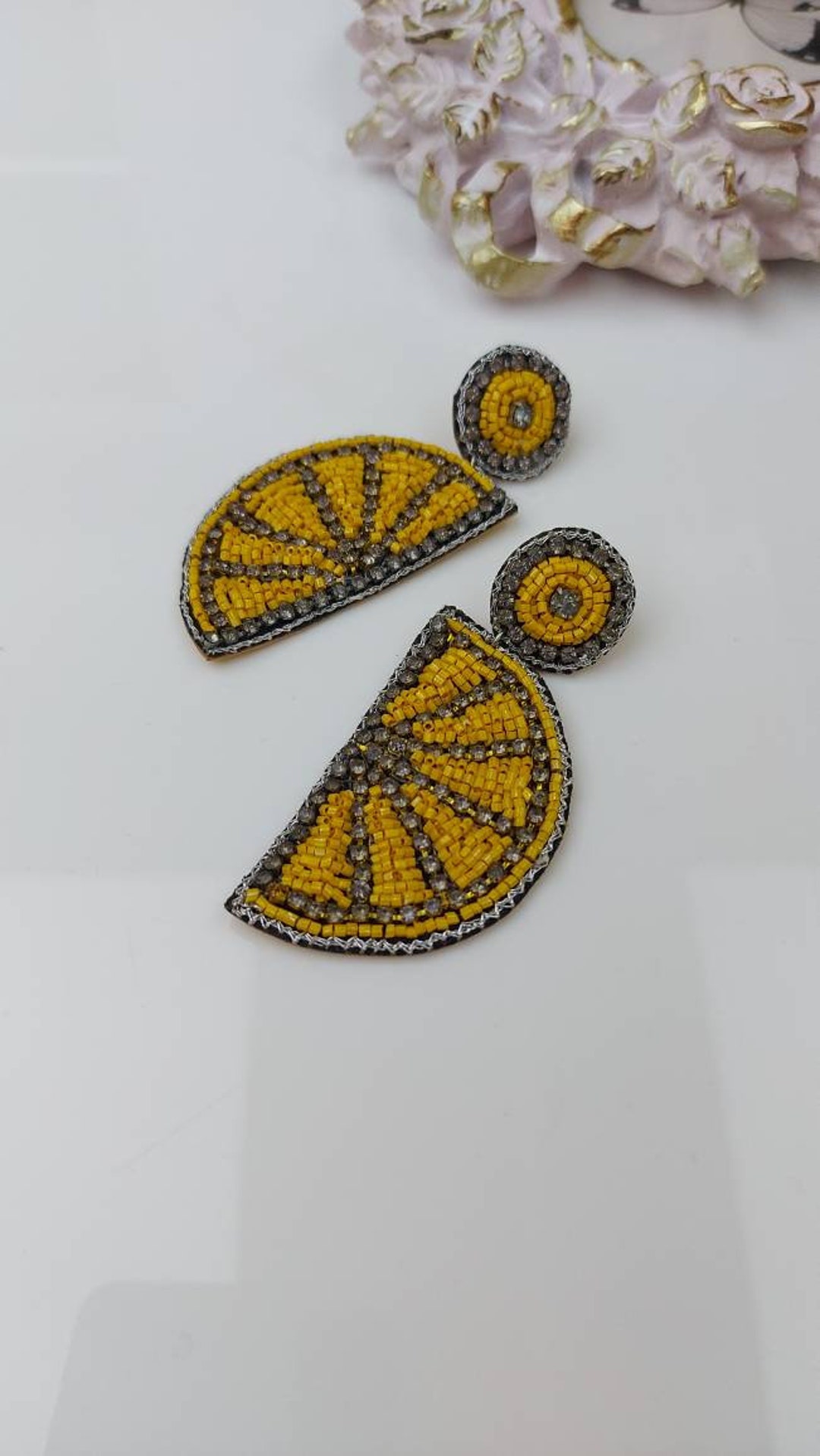 Yellow Lemon Earrings,beaded Fruit Earring,gifts for Mother's Day ...