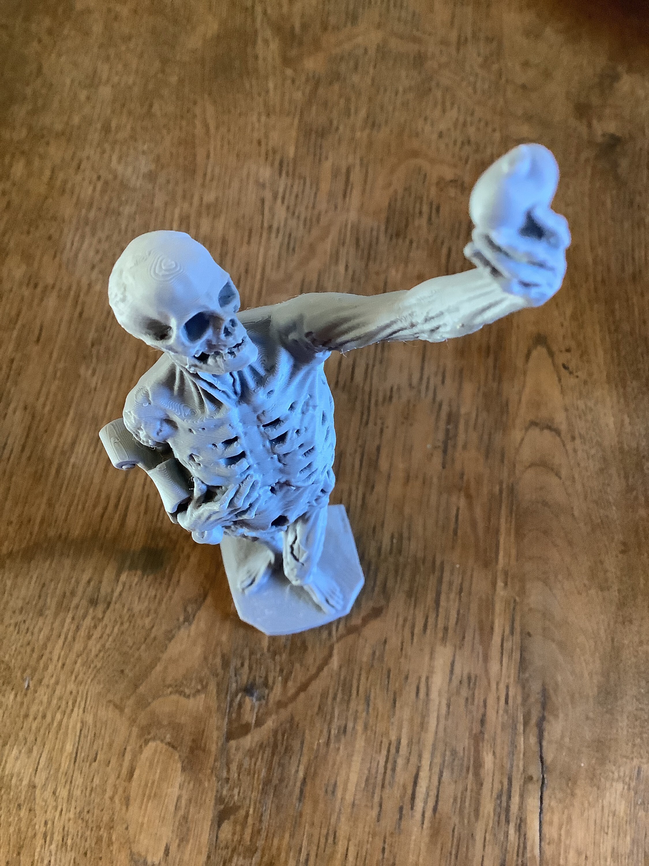 Chilled, Skinned, Skeleton Statuette in 3d Printing. - Etsy