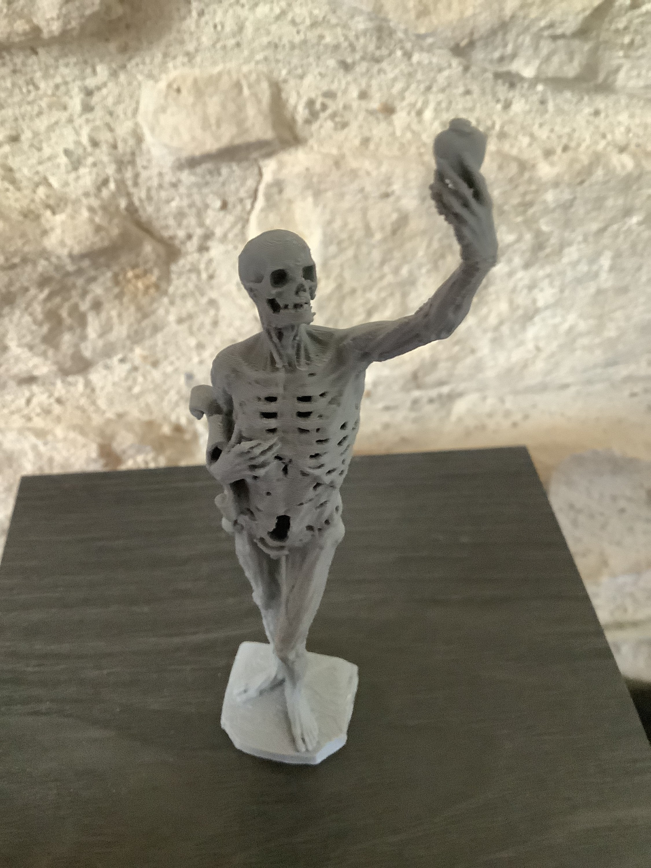 Chilled, Skinned, Skeleton Statuette in 3d Printing. - Etsy