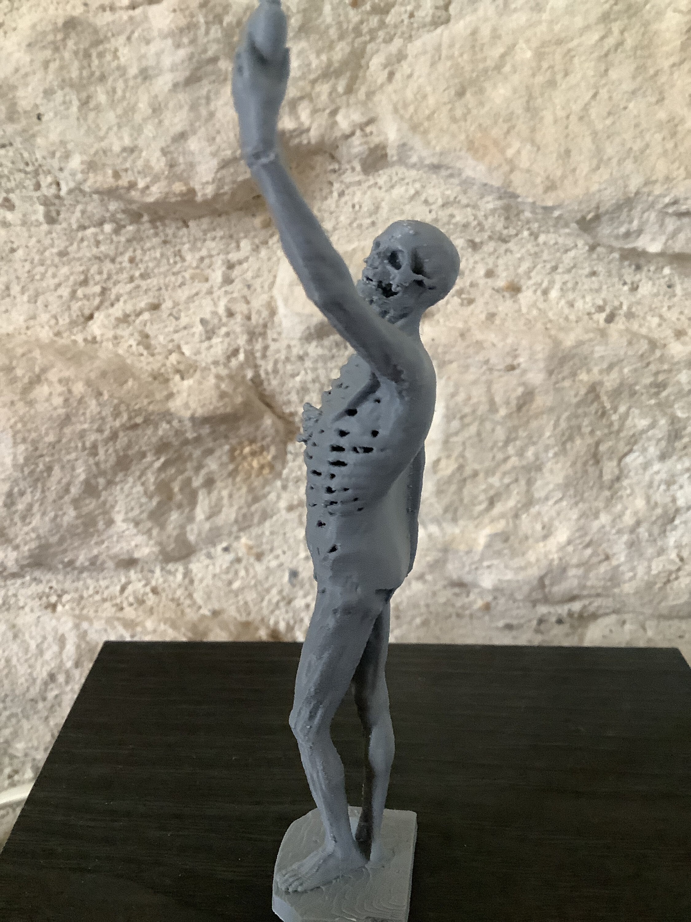 Chilled, Skinned, Skeleton Statuette in 3d Printing. - Etsy