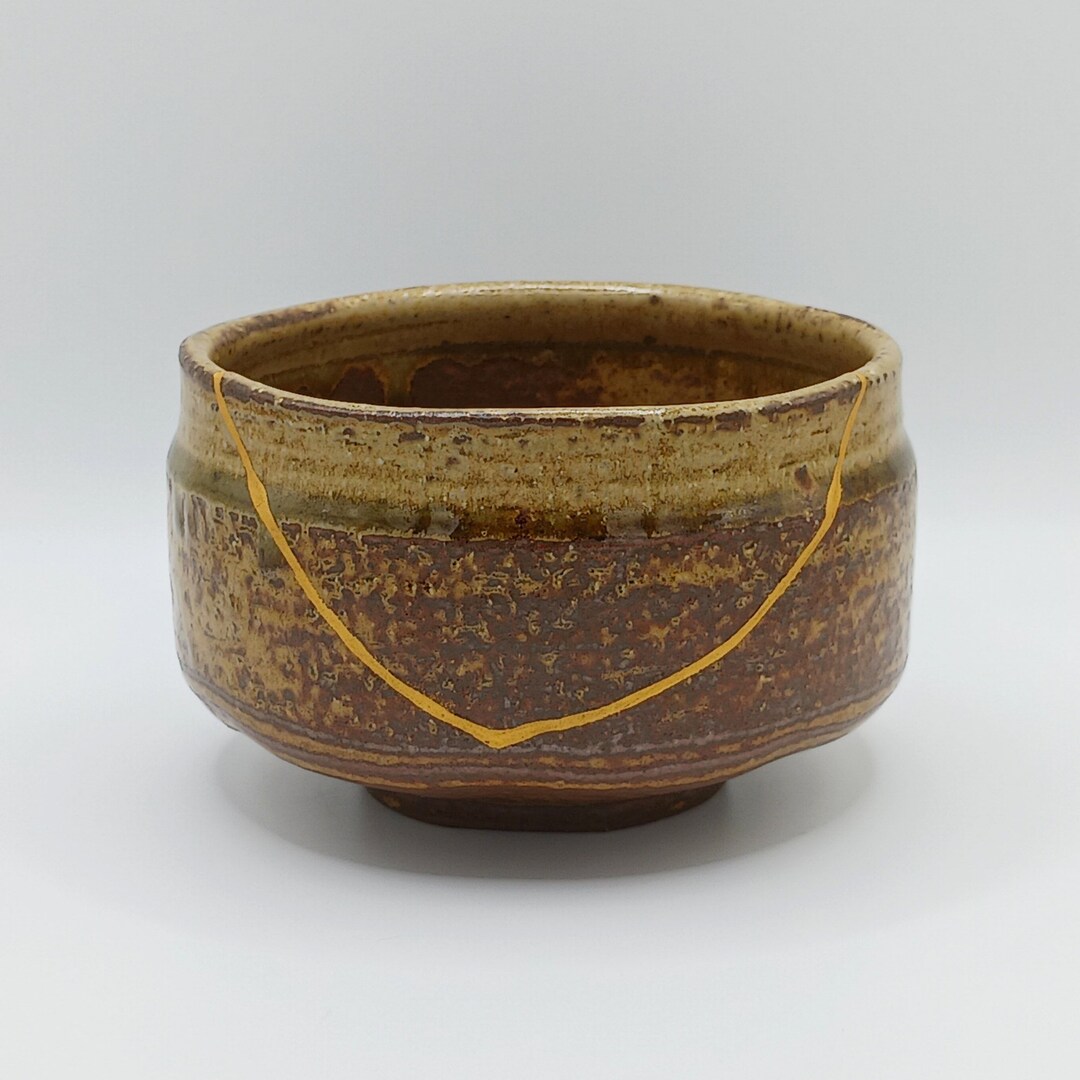 24k Gold Genuine Kintsugi Matcha Bowl, Food Safe Chawan, Tea Ceremony ...