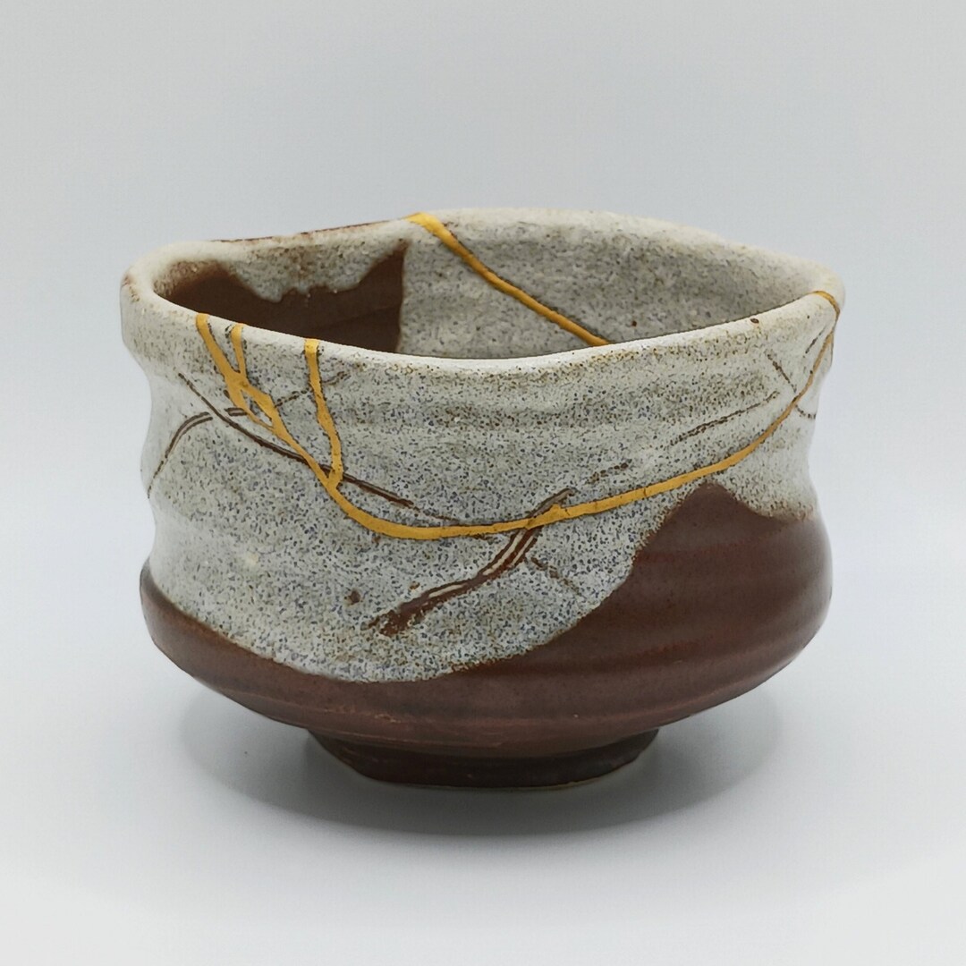 24k Gold Genuine Kintsugi Matcha Bowl, Food Safe Chawan, Tea Ceremony ...