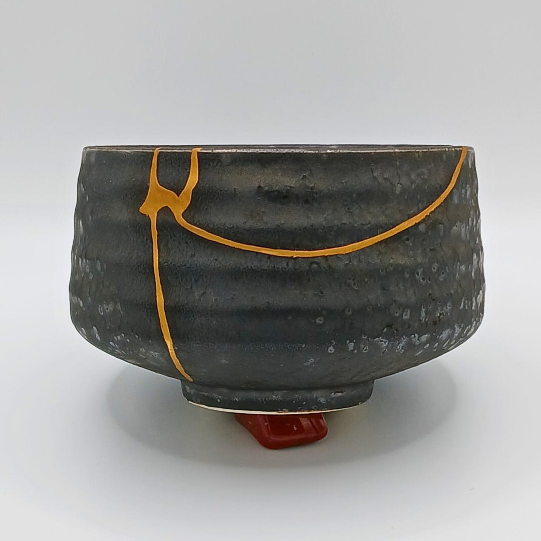 24k Gold Genuine Kintsugi Chawan, Food Safe Matcha Bowl, Tea Ceremony ...