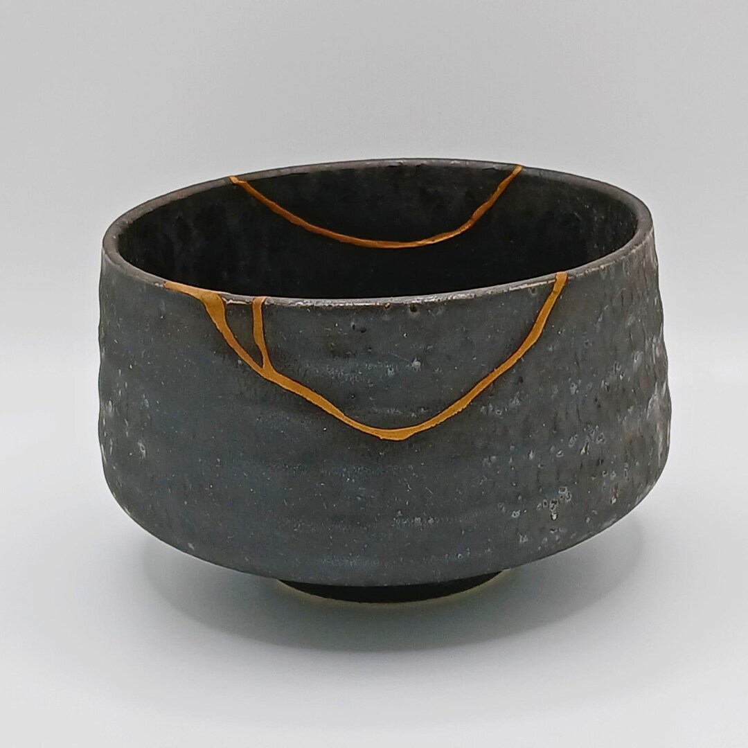 24k Gold Genuine Kintsugi Chawan, Food Safe Matcha Bowl, Tea Ceremony ...
