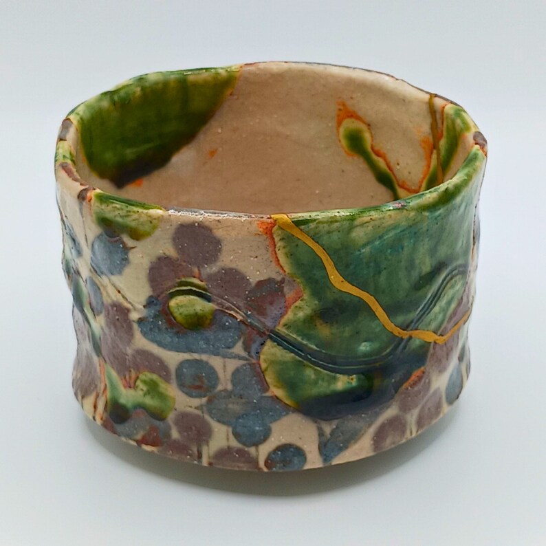 24k Gold Genuine Kintsugi Matcha Bowl, Food Safe Chawan, Tea Ceremony ...