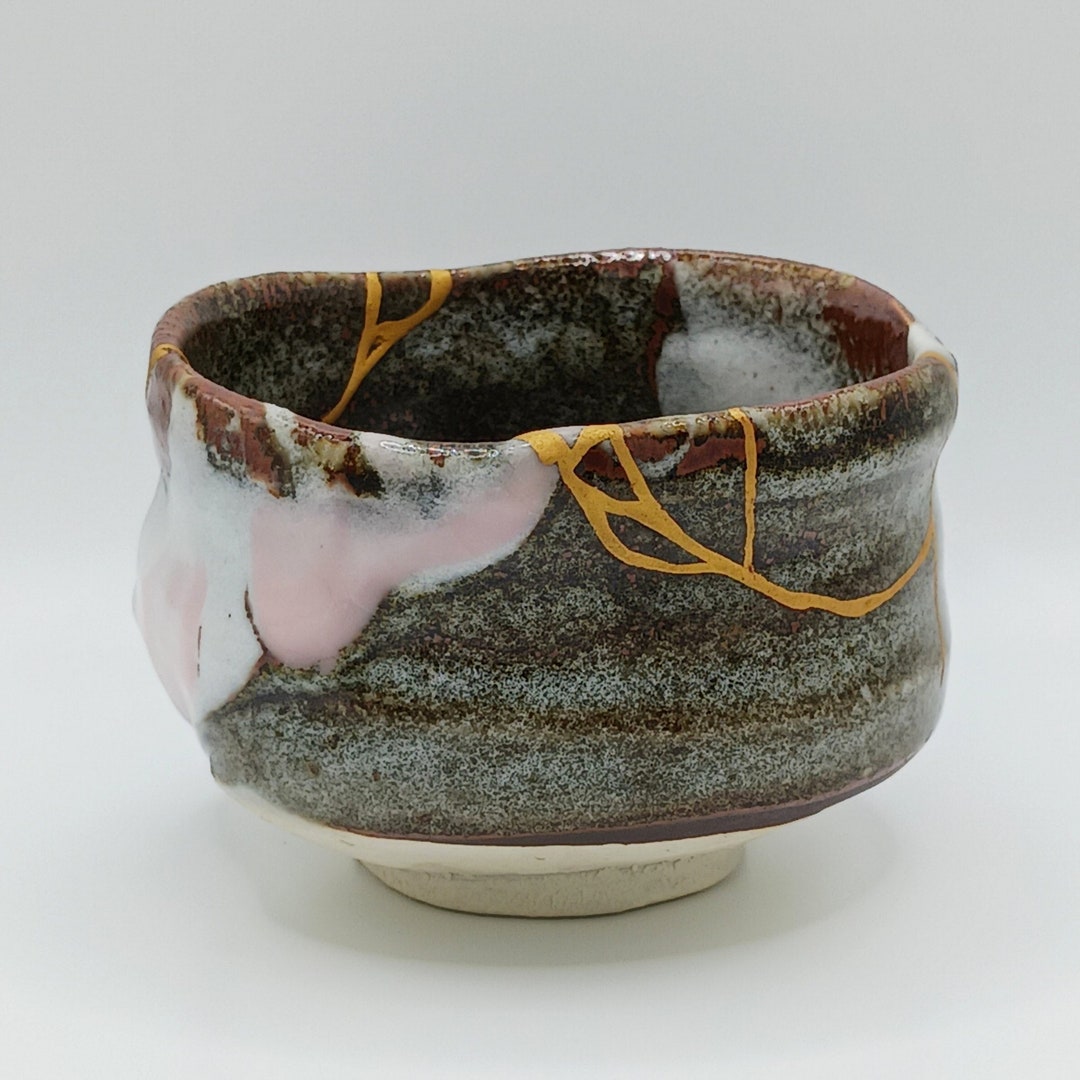 24k Gold Genuine Kintsugi Matcha Bowl, Food Safe Chawan, Tea Ceremony ...
