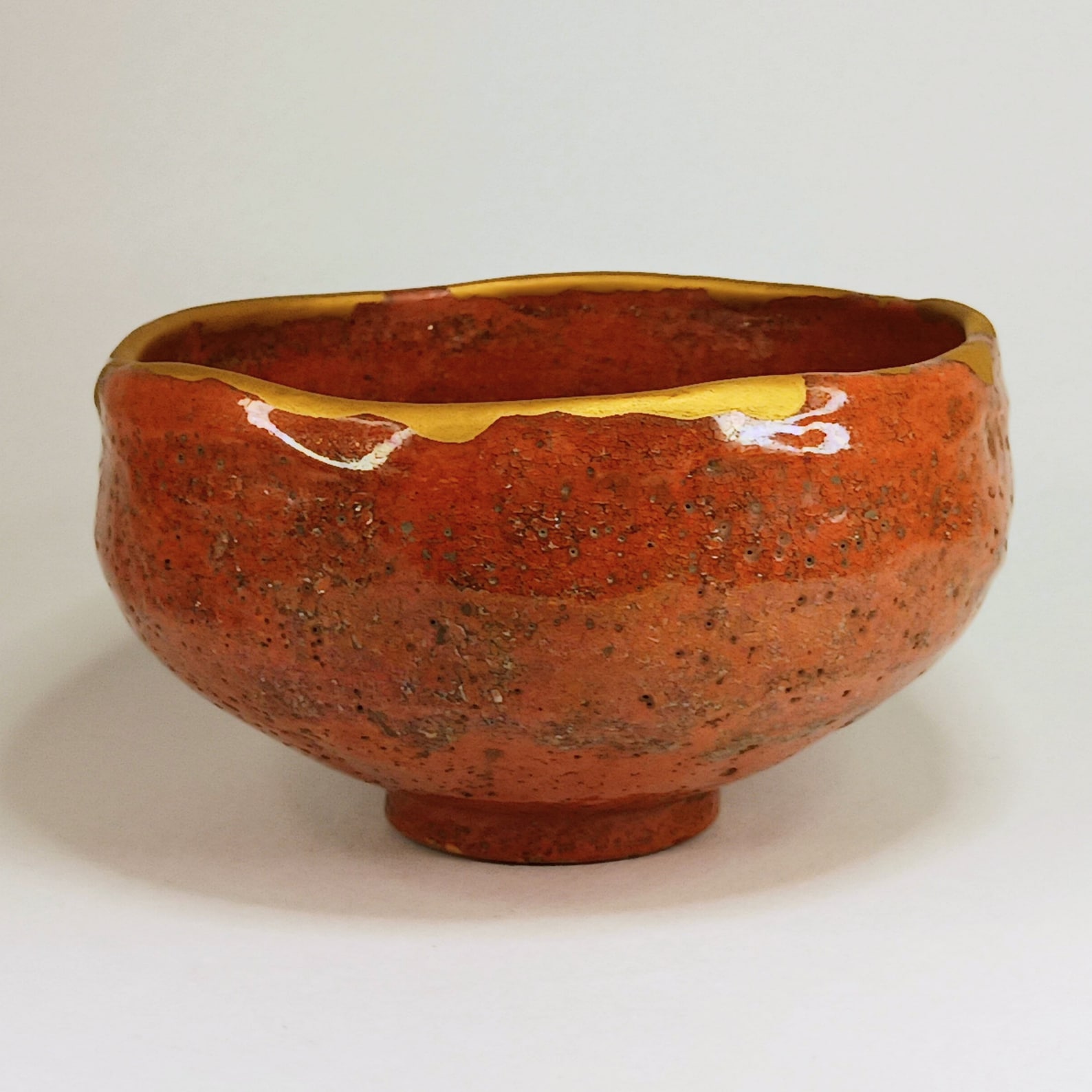 Vintage Genuine Kintsugi Chawan, Food Safe 24k Gold, Raku Ware Matcha ...