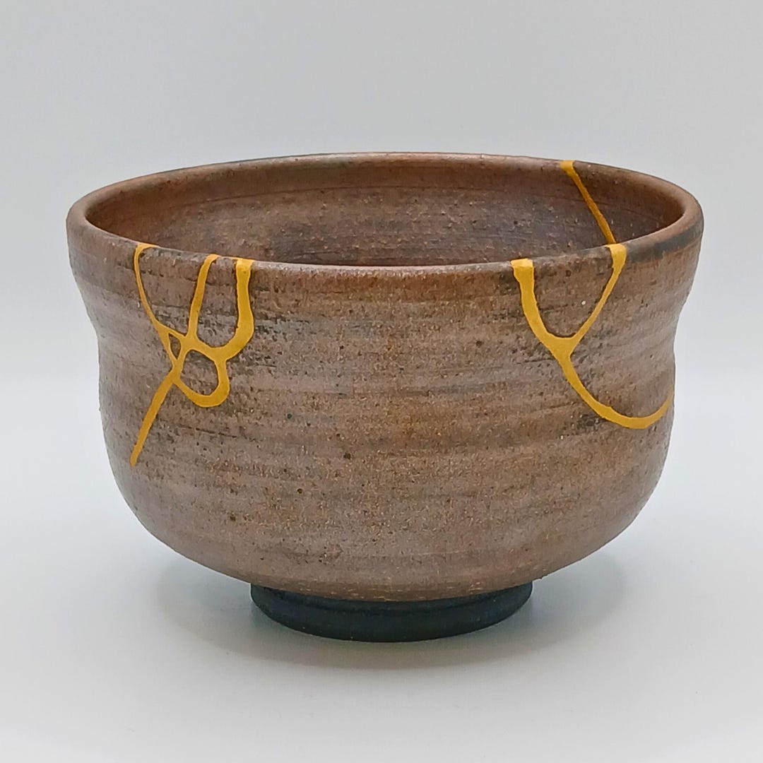 24k Gold Genuine Kintsugi Chawan, Food Safe Matcha Bowl, Tea Ceremony ...