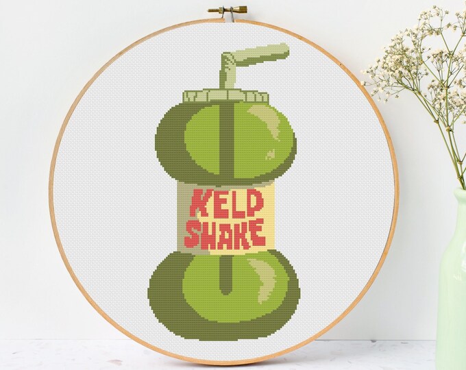 Kelp Shake Cross Stitch Pattern PDF Funny Cross Stitch - Etsy
