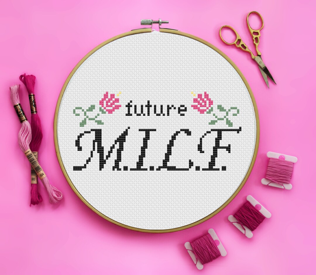Future MILF Cross Stitch Pattern PDF, Funny Cross Stitch, Modern Cross ...