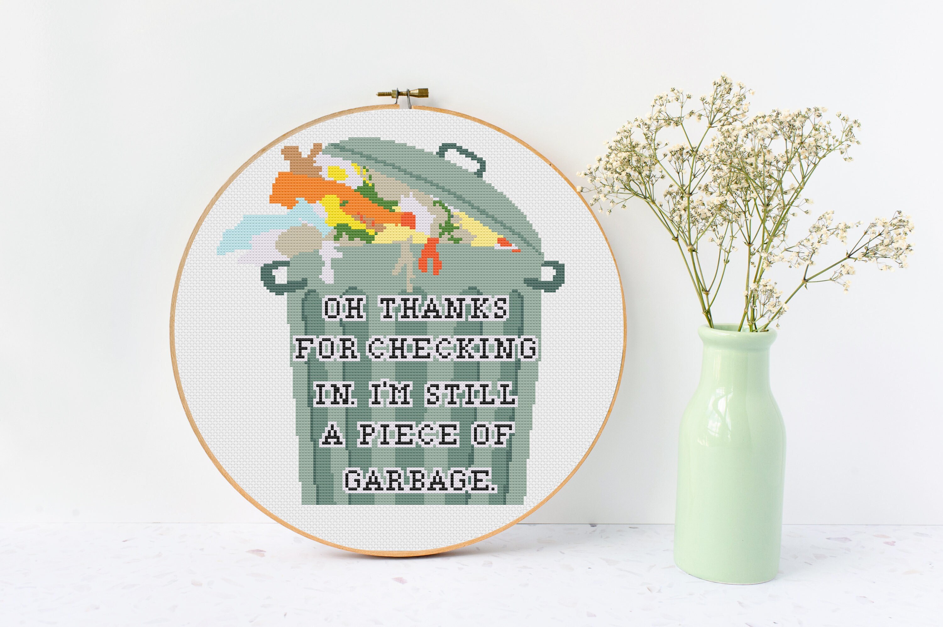 Still a Piece of Garbage Meme Cross Stitch Pattern PDF, Funny Cross ...