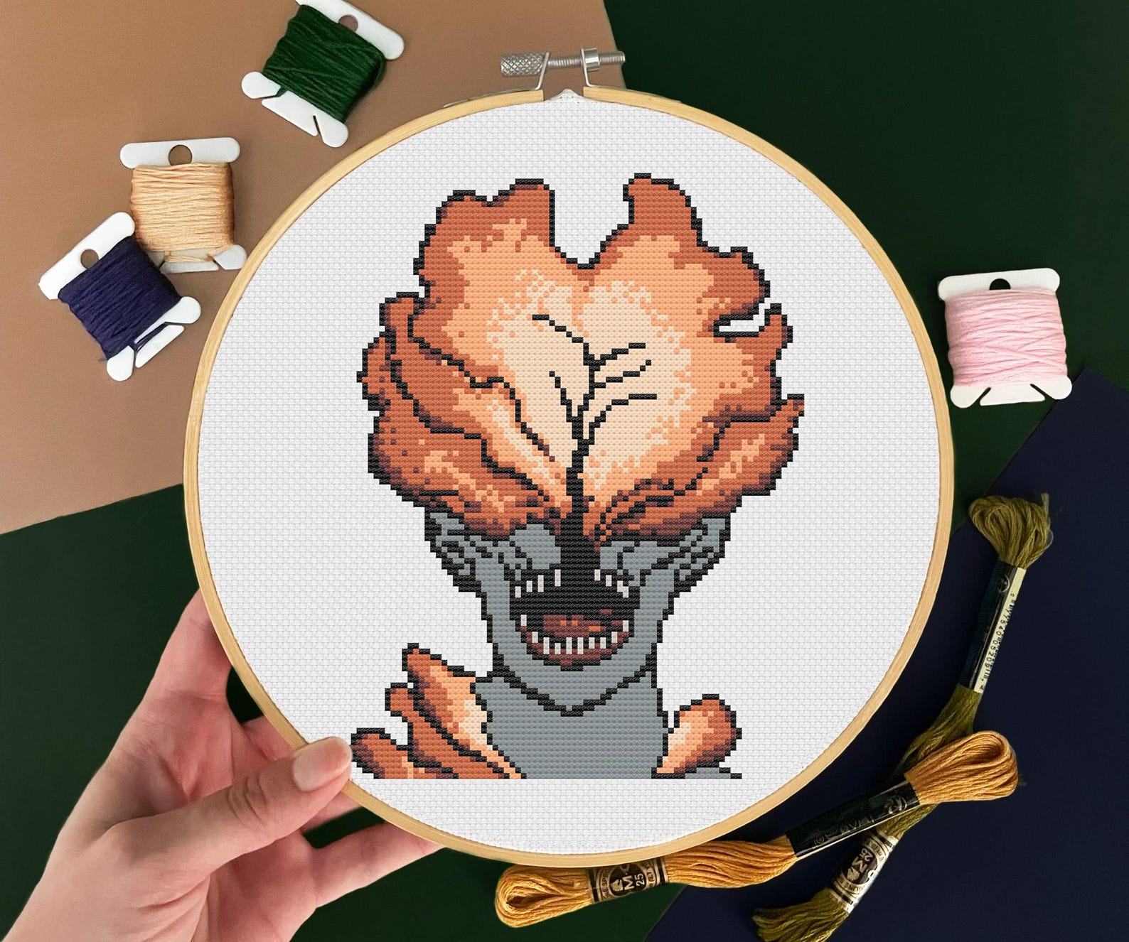 Clicker Cross Stitch Pattern, Modern Cross Stitch, Zombie Cross Stitch ...