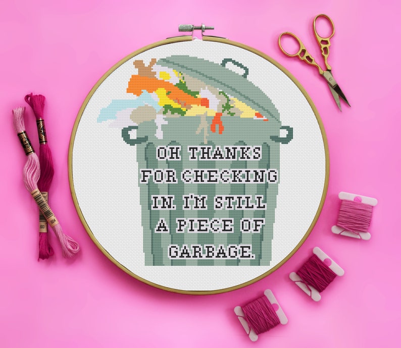 Still a Piece of Garbage! Meme Cross Stitch Pattern PDF, Funny Cross ...