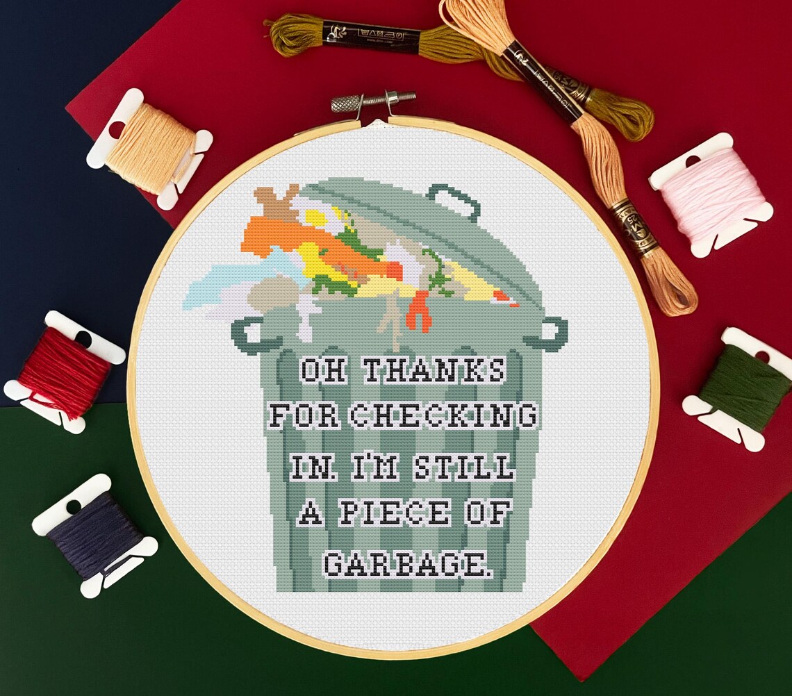 Still a Piece of Garbage! Meme Cross Stitch Pattern PDF, Funny Cross ...
