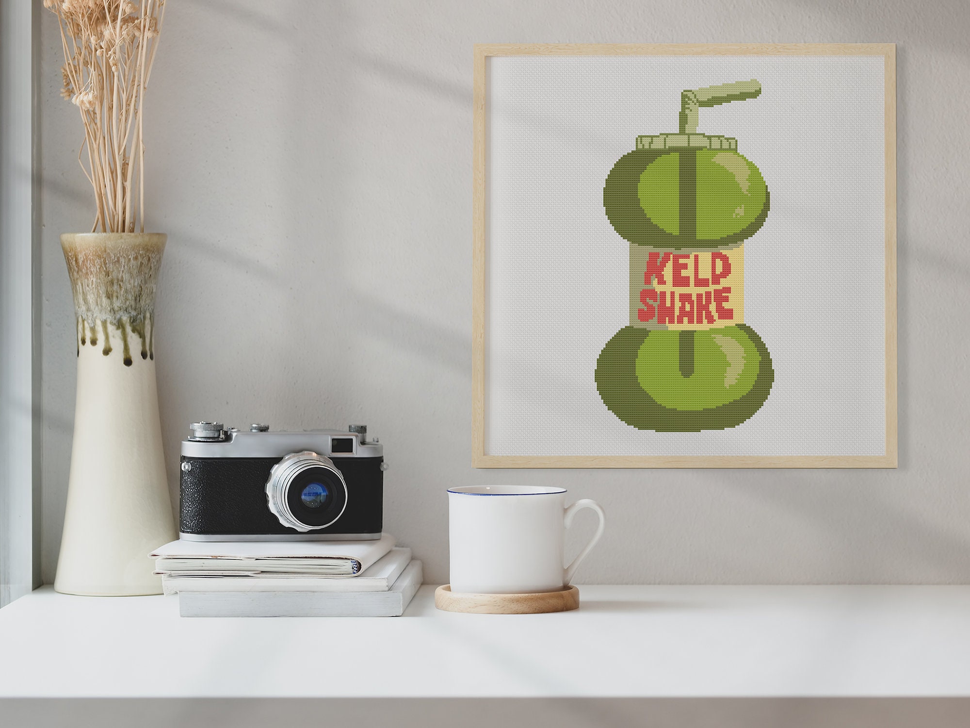 Kelp Shake Cross Stitch Pattern PDF, Funny Cross Stitch, Modern Cross ...