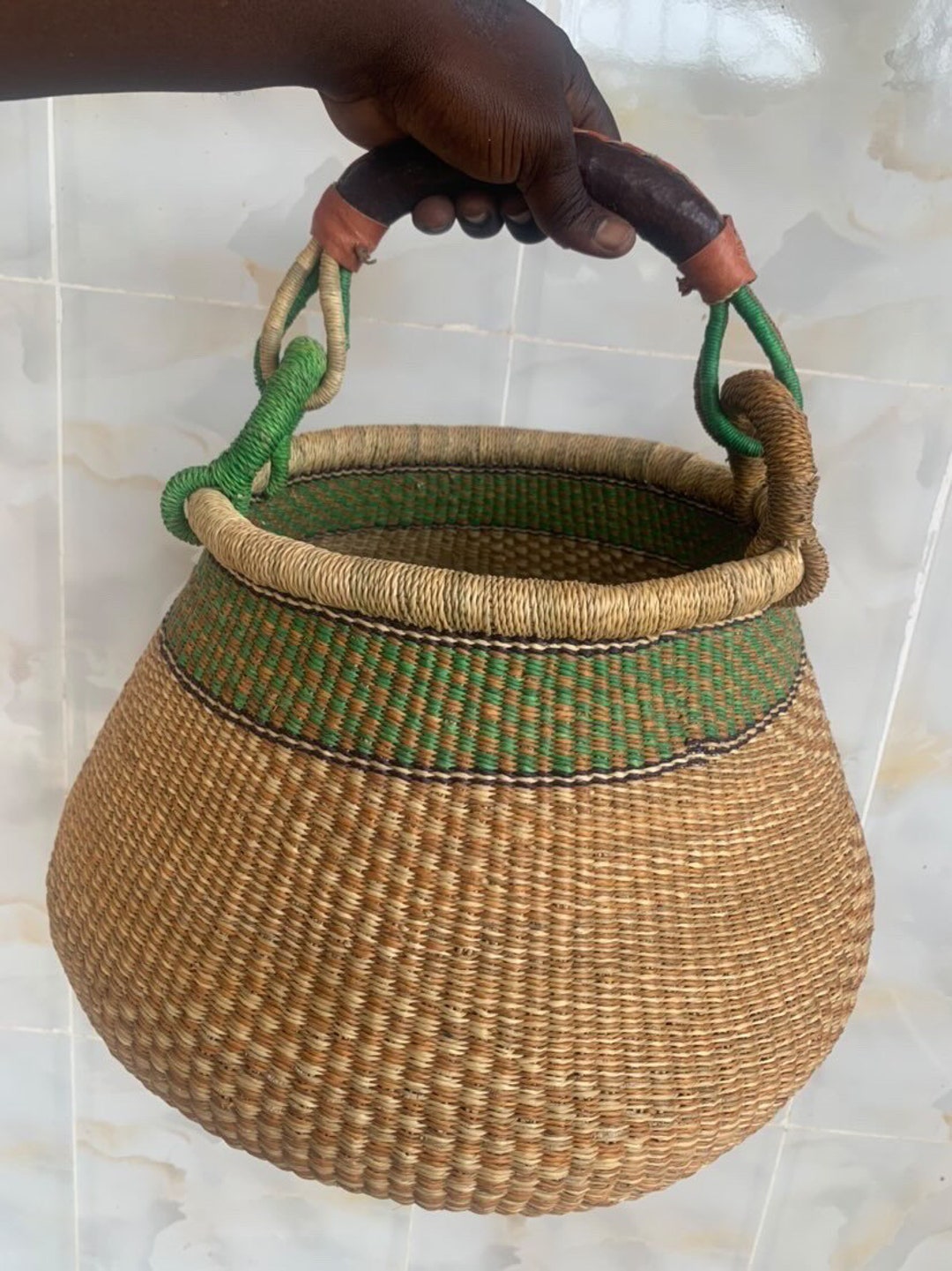 Pot Basket,large Basket African Market Basket, Bolgatanga Baskets ...