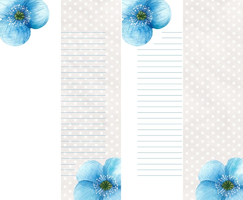 Printable Floral Stationery Paper Flowers With Polka Dots - Etsy