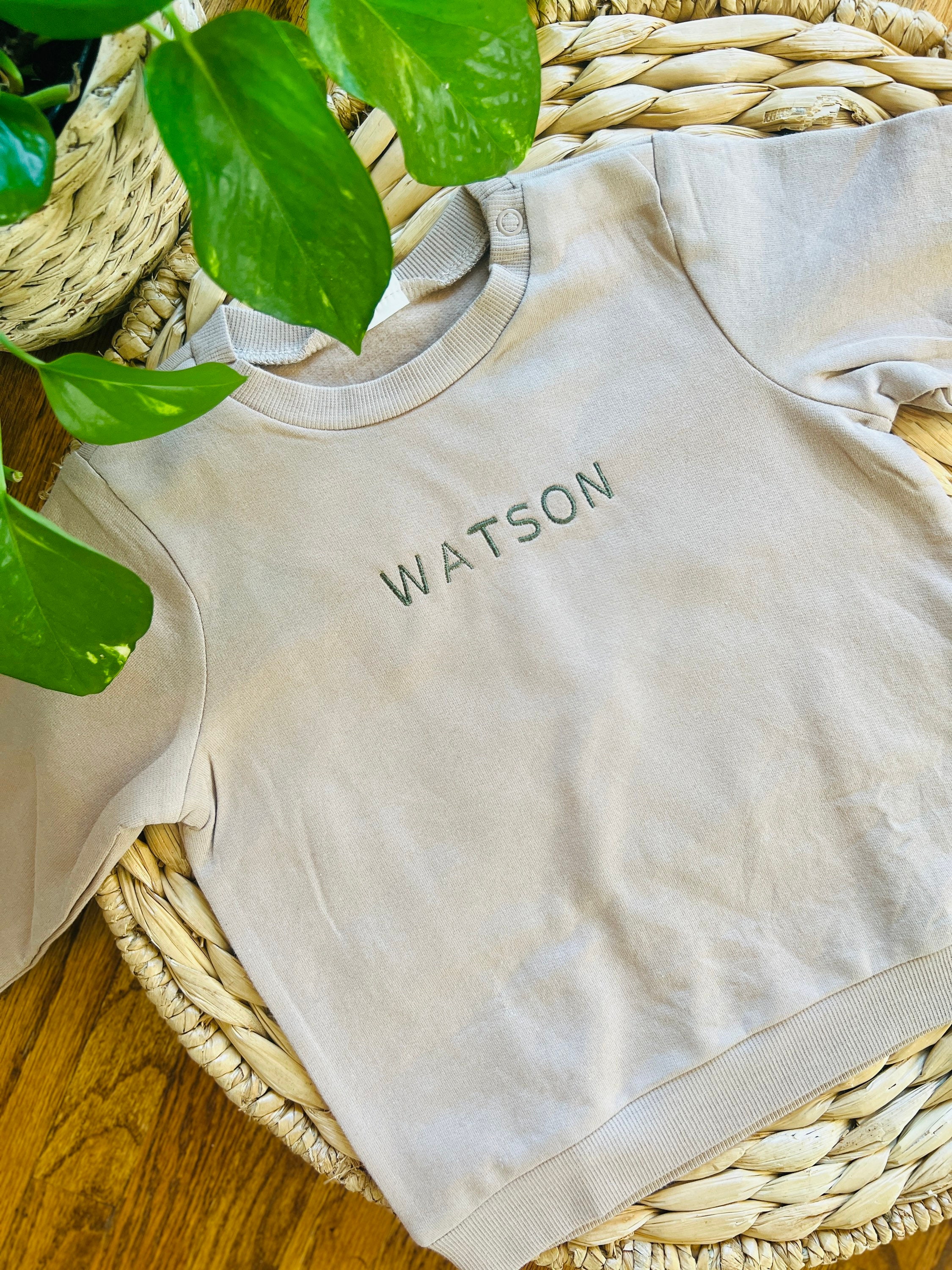 Custom Embroidered Baby Name Crewneck Custom Baby Sweatshirt - Etsy