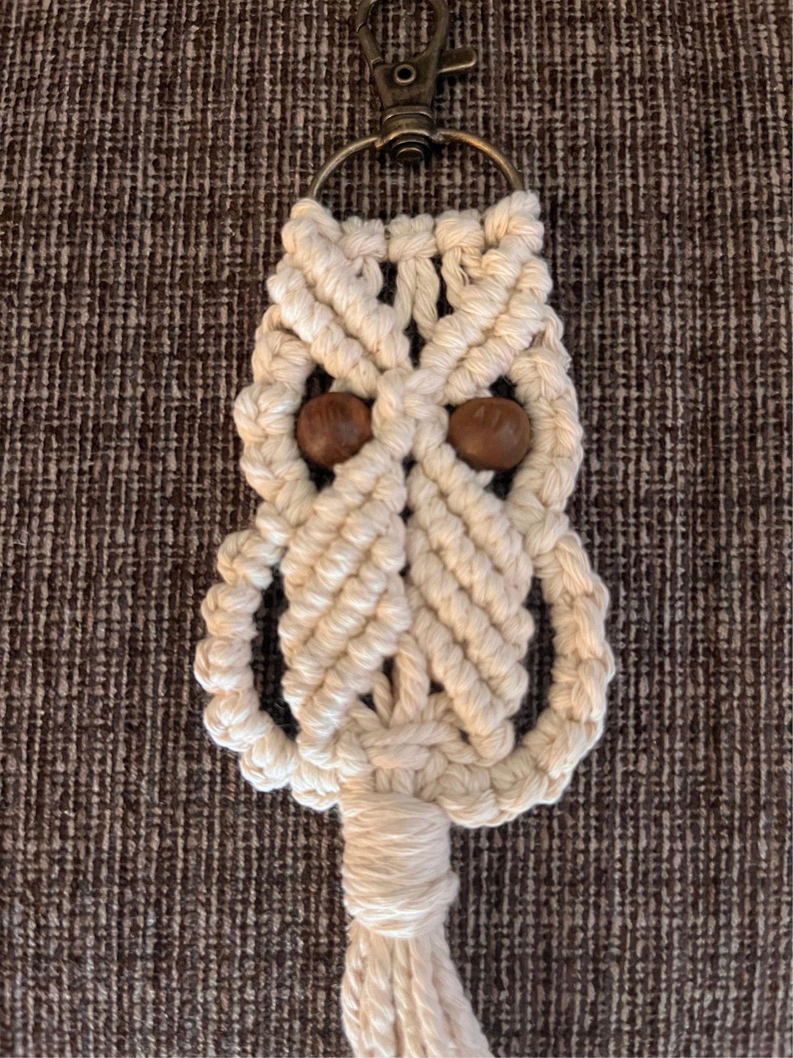 Macrame Owl Keychain - Etsy