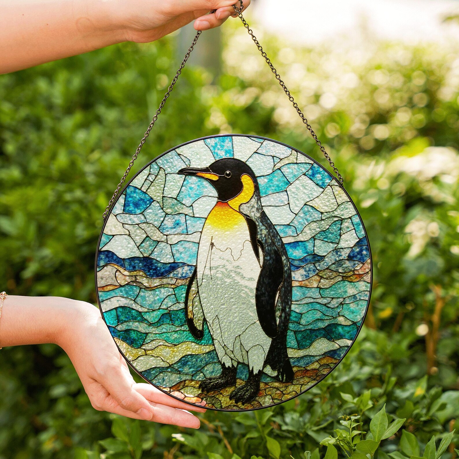 Penguin Stained Glass Suncatcher Window Hanging Gift for Bird Lovers - Etsy