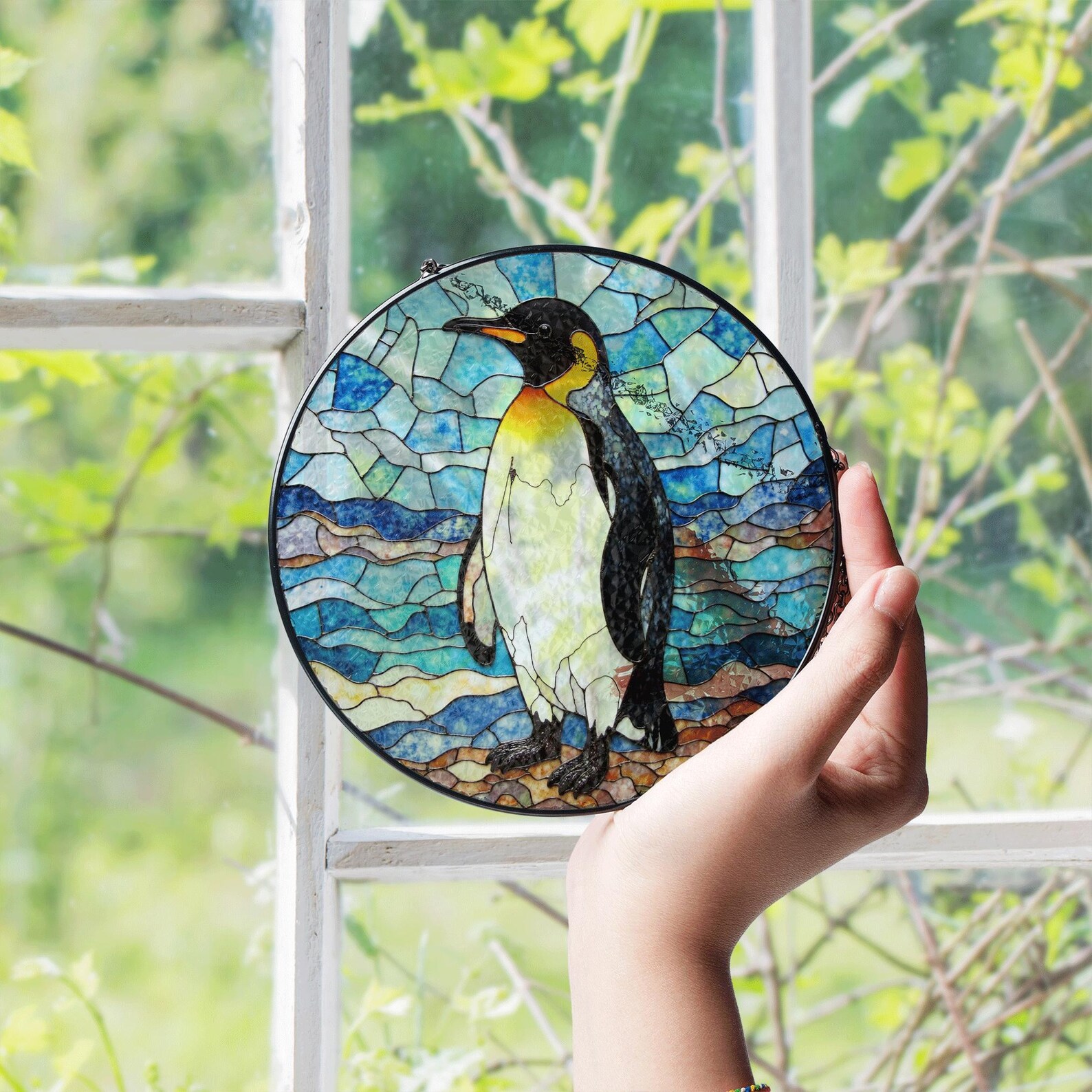 Penguin Stained Glass Suncatcher Window Hanging Gift for Bird Lovers - Etsy