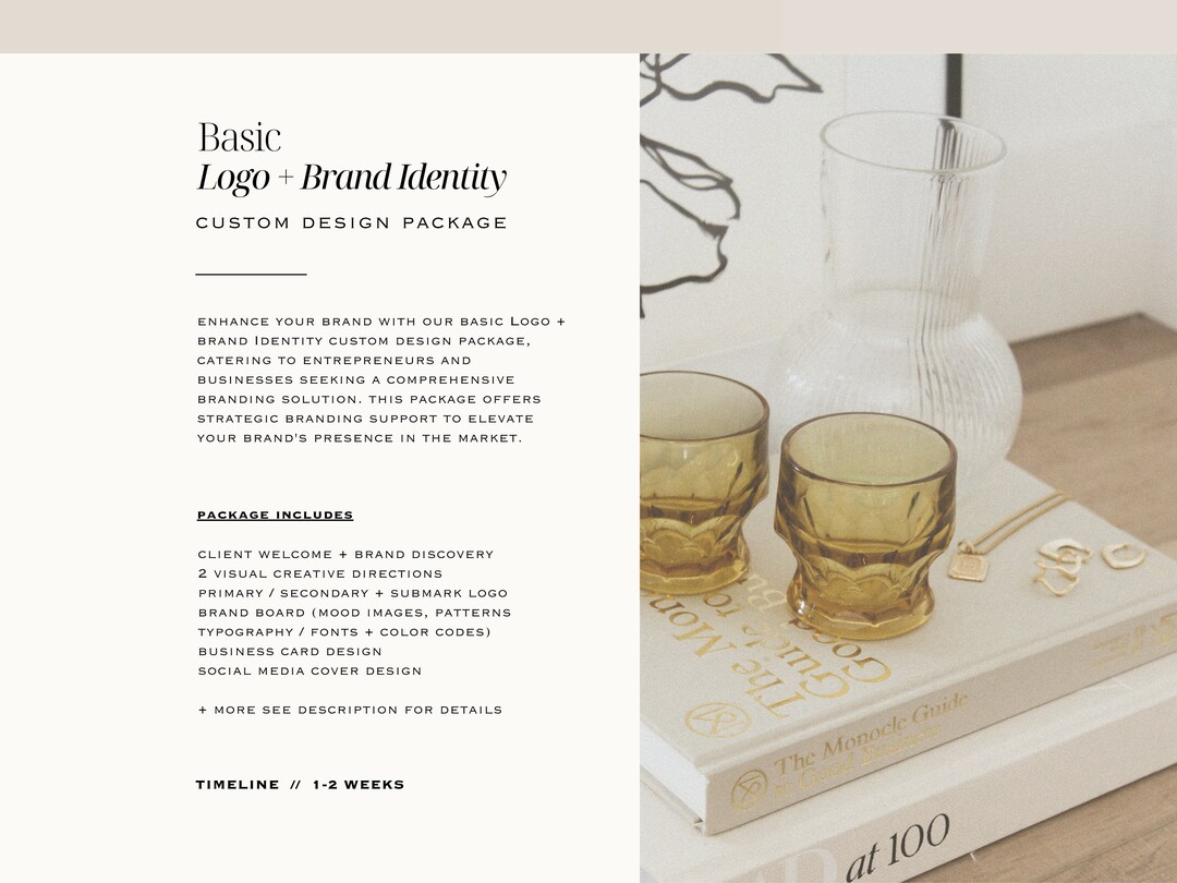 Basic Package-logo + Brand Identity: Custom Design Package, Custom Logo ...