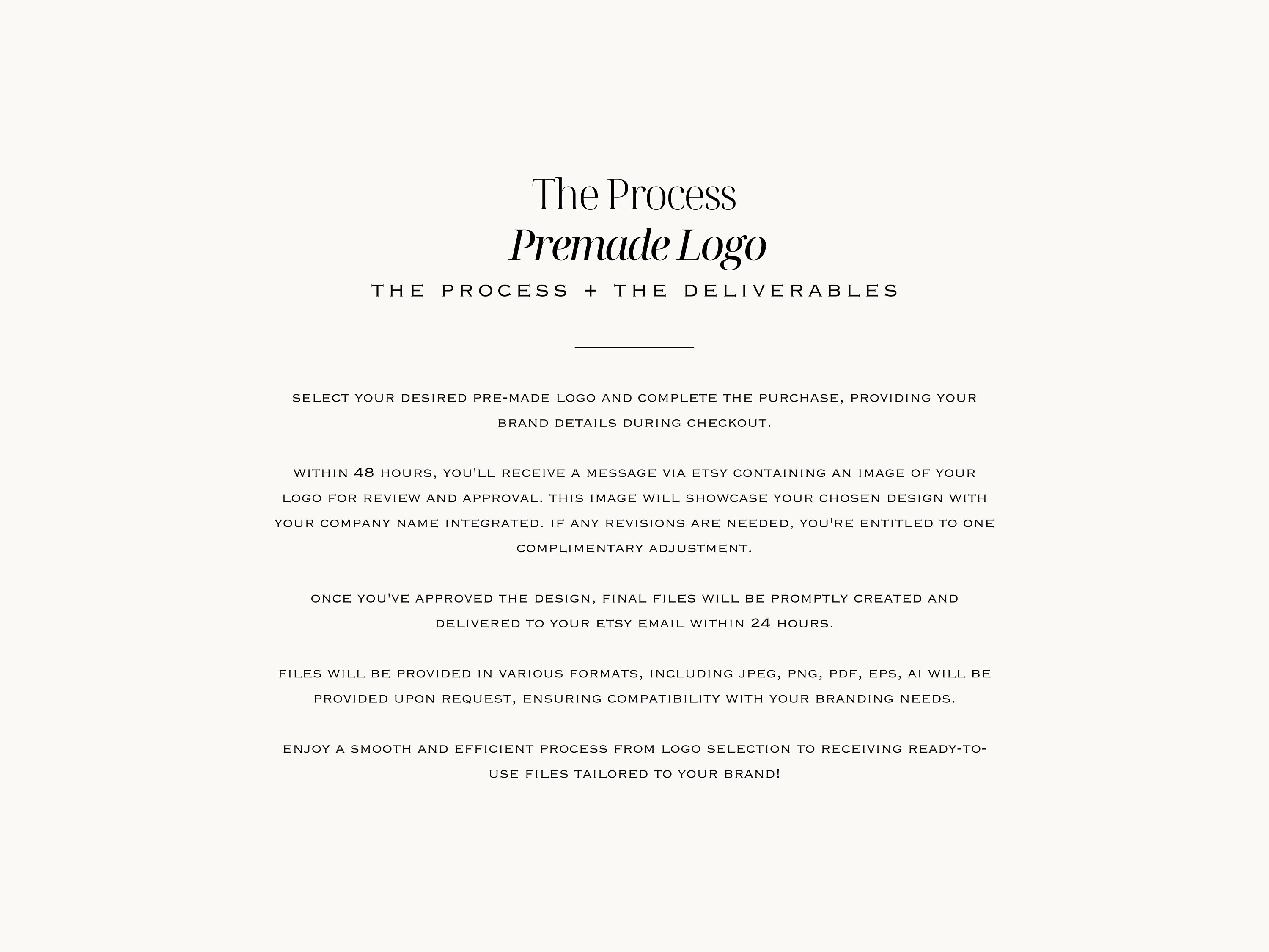 Pre-made Logo, Text Logo, Simple Logo, Branding Logo, Elegant Logo ...