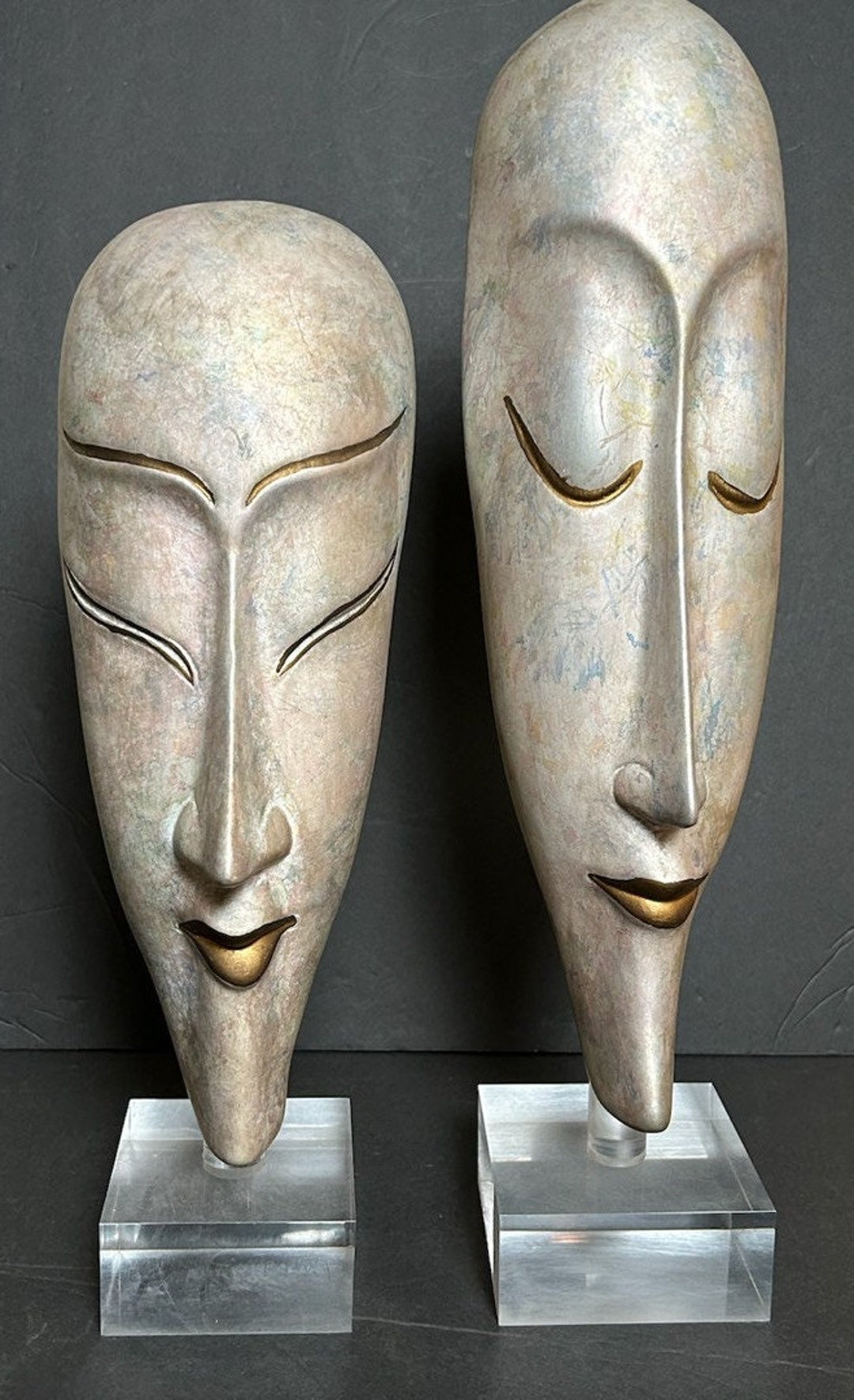 Ceramic Mask Sculptures man on the Moon - Etsy