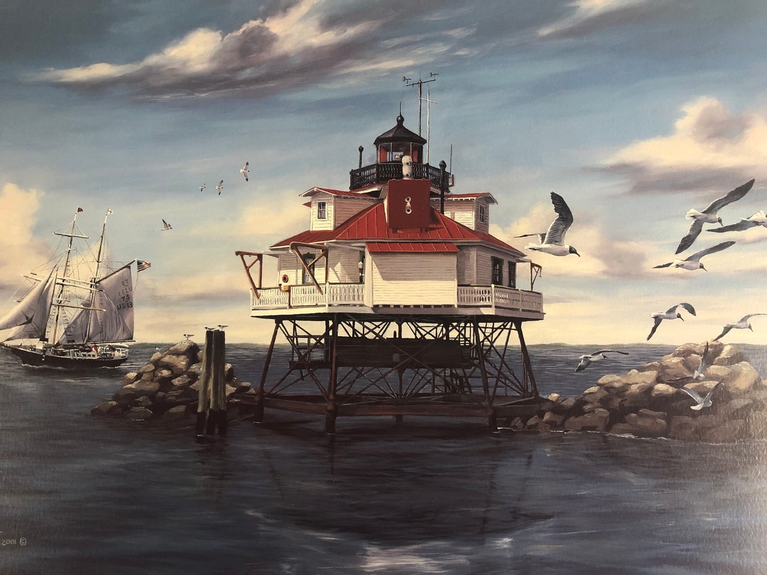 Thomas Point Lighthouse / Limited Edition, Signed Thomas Stahl Original ...