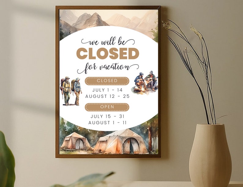 Customizable Shop Closed Sign | Printable | Fillable Shop Sign | Retail ...