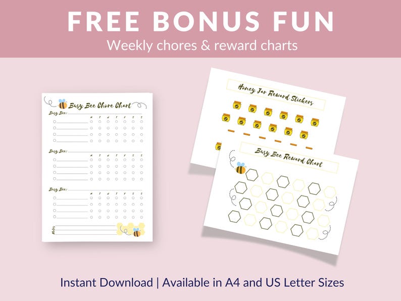 2025 Monthly Calendar | Bees and Sunflowers Design | Printable PDF ...