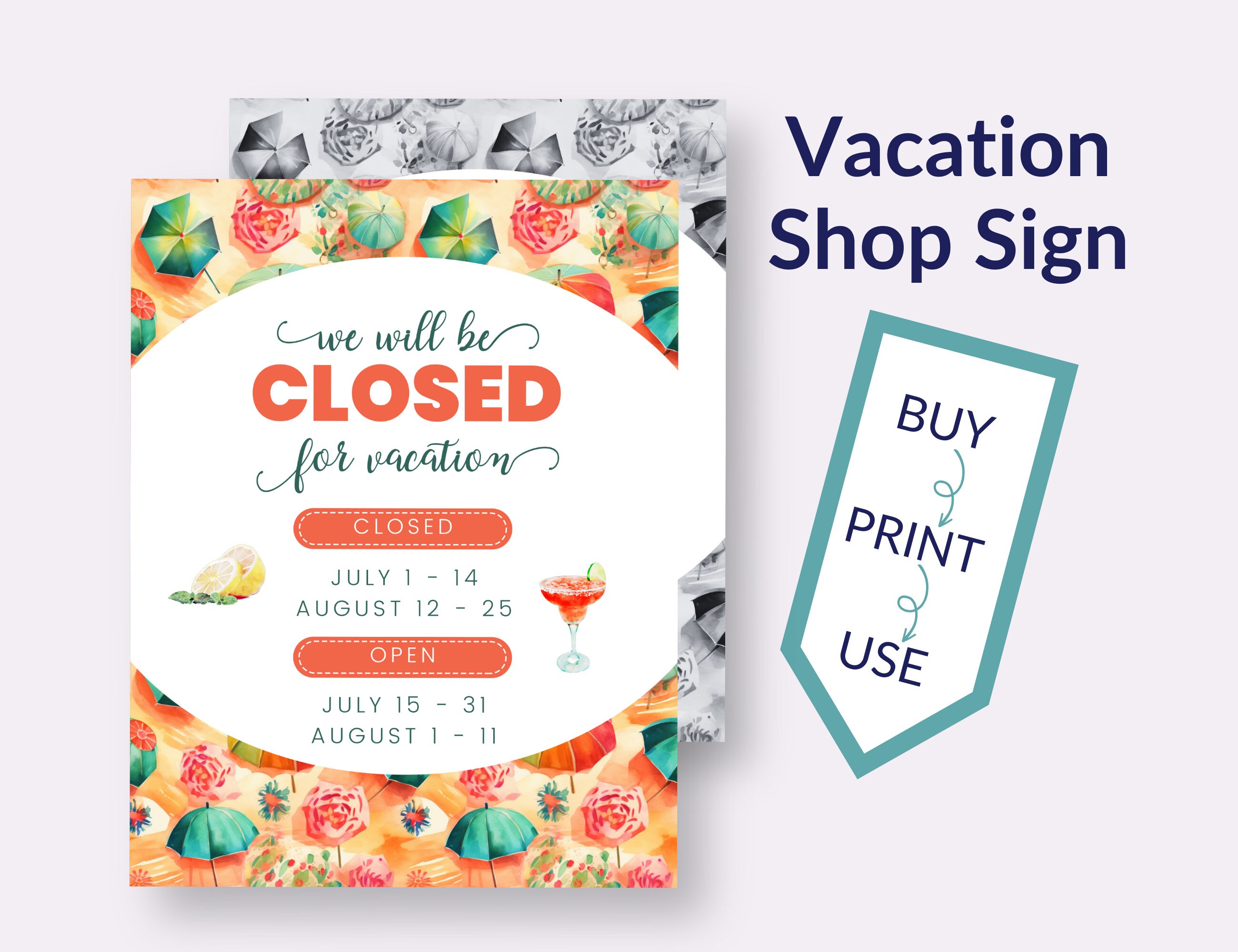 Customizable Shop Closed Sign | Printable | Fillable Shop Sign | Retail ...