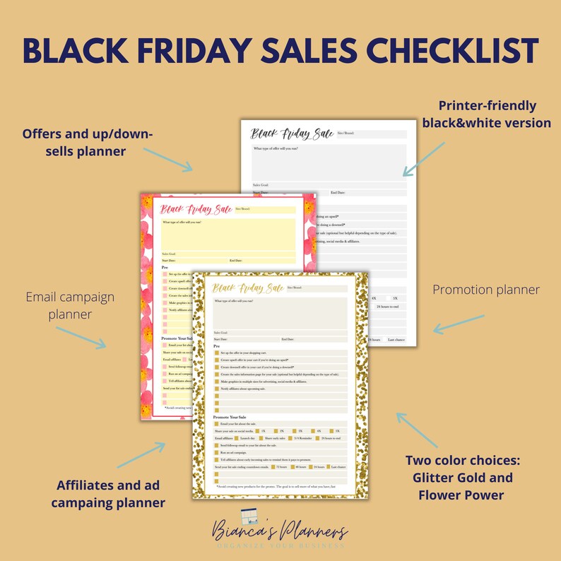 Printable Black Friday Sales Checklist Marketing Planner - Etsy