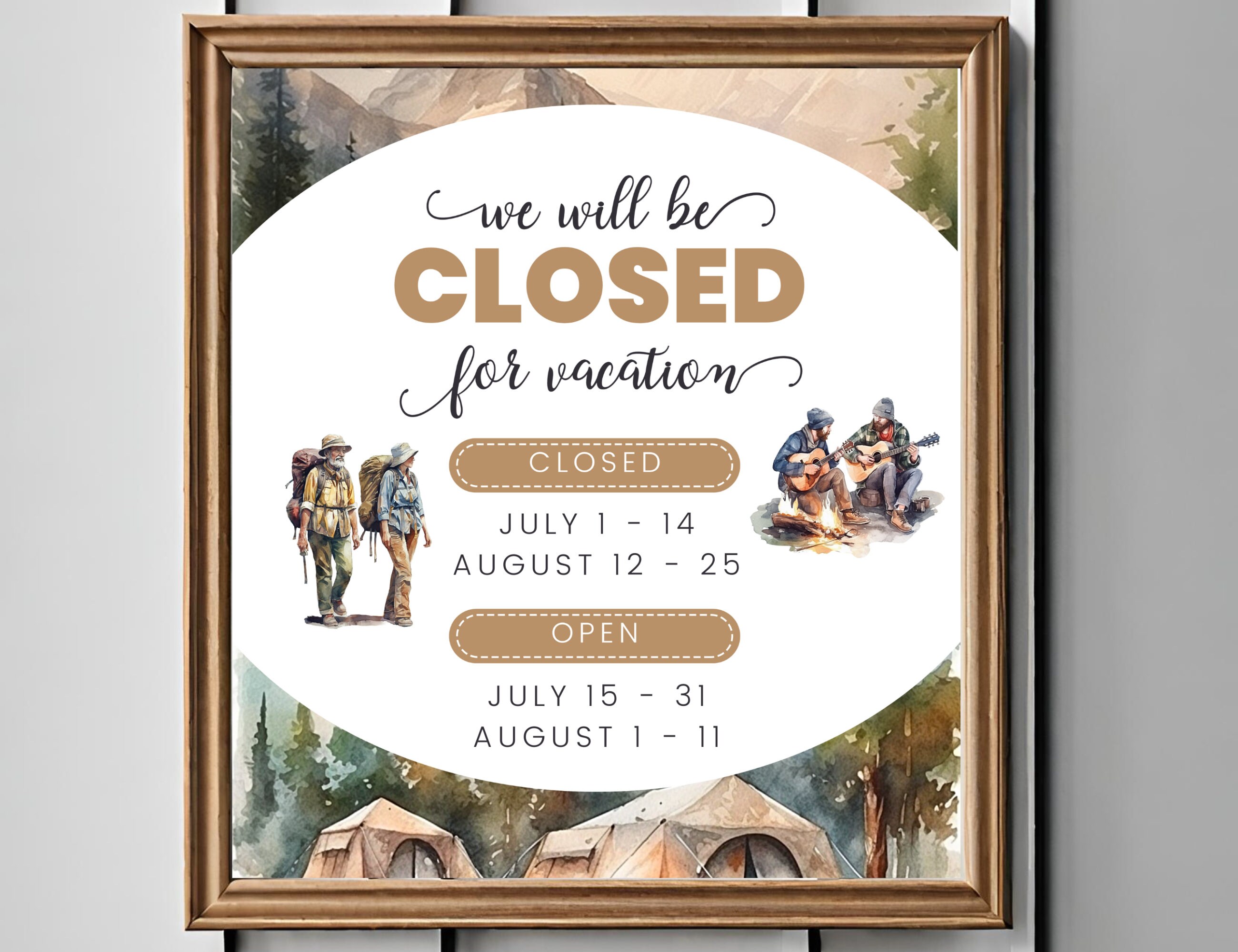 Customizable Shop Closed Sign | Printable | Fillable Shop Sign | Retail ...