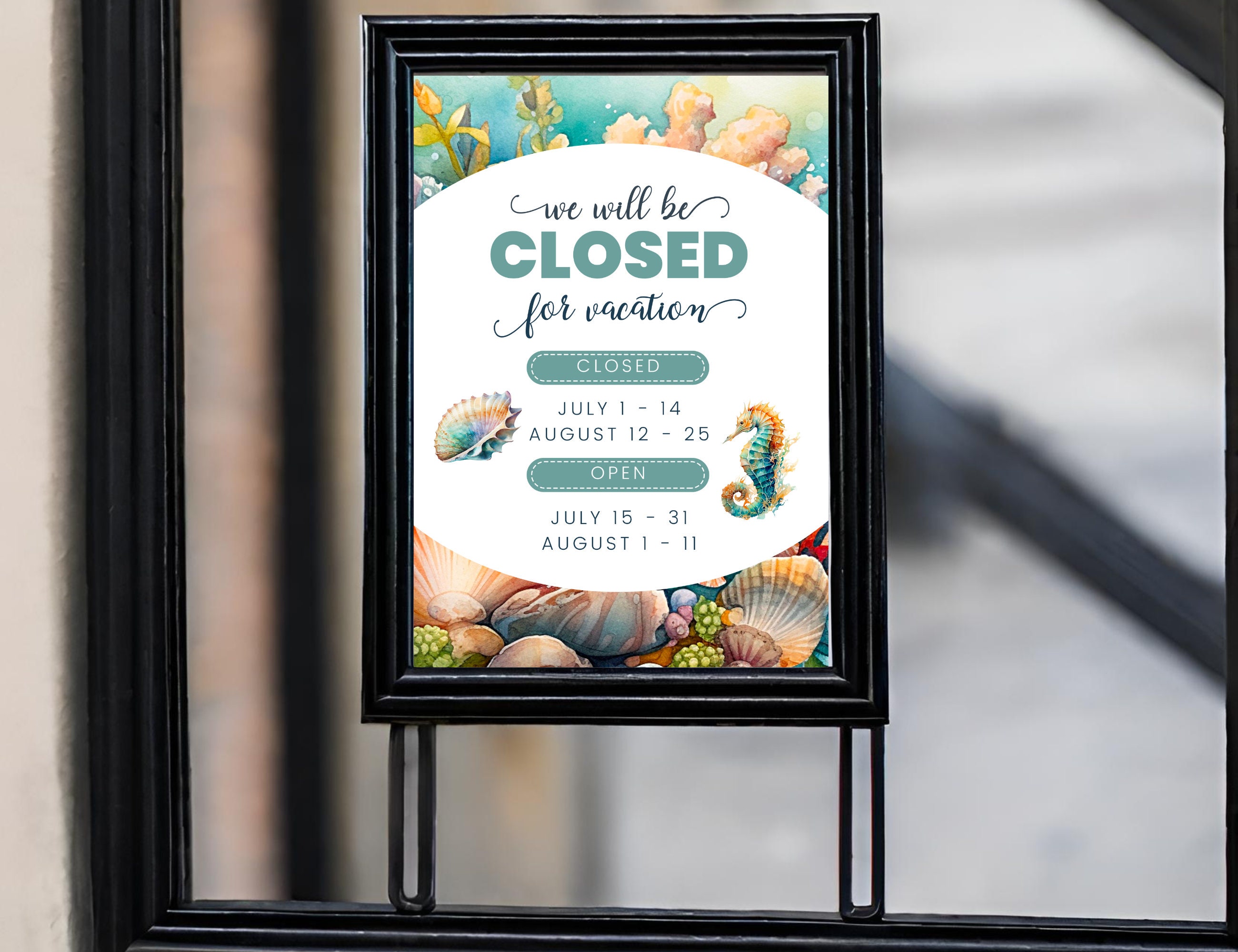 Customizable Shop Closed Sign | Printable | Fillable Shop Sign | Retail ...