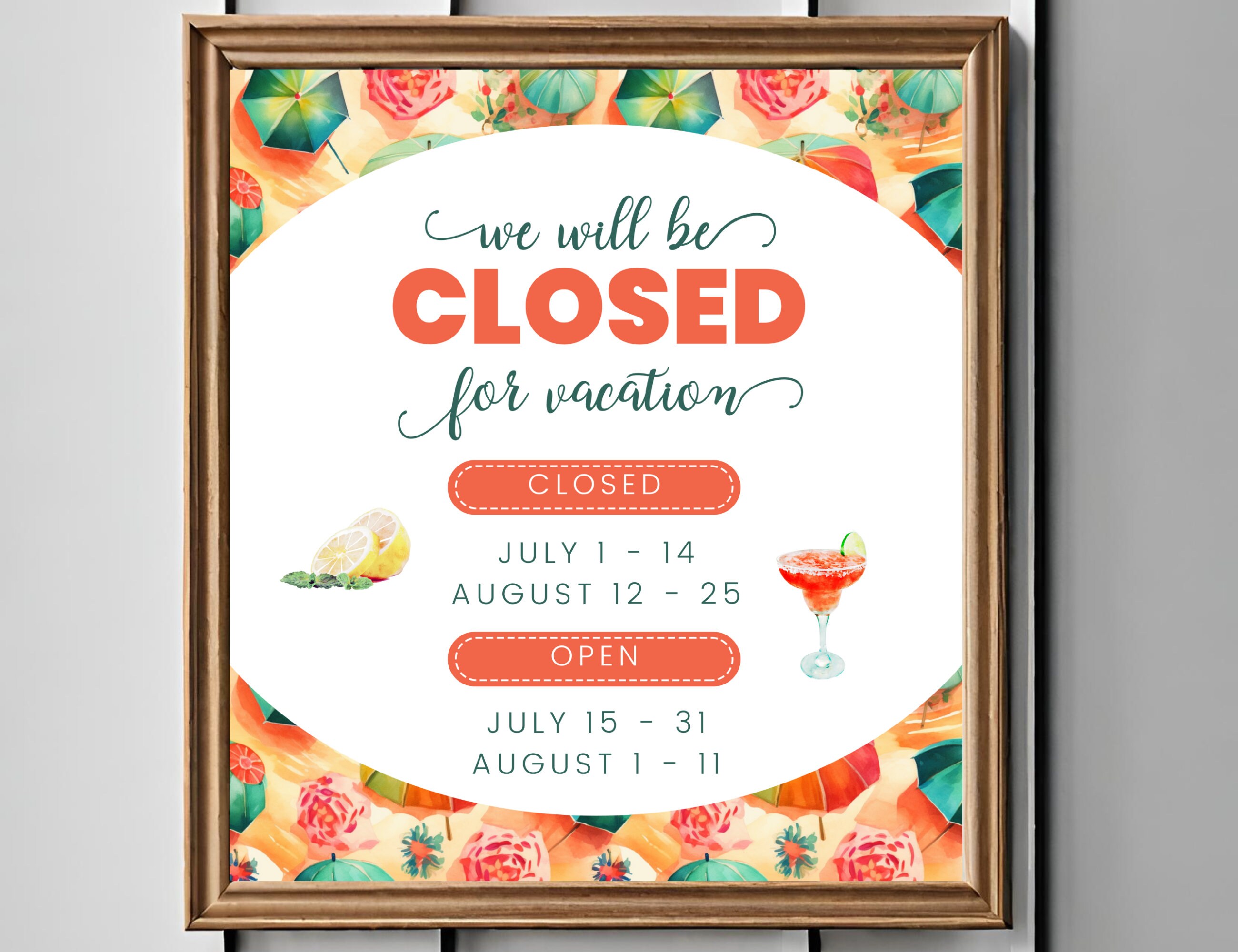 Customizable Shop Closed Sign | Printable | Fillable Shop Sign | Retail ...
