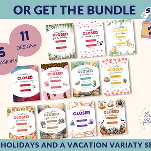 Customizable Shop Closed Sign | Printable | Fillable Shop Sign | Retail ...