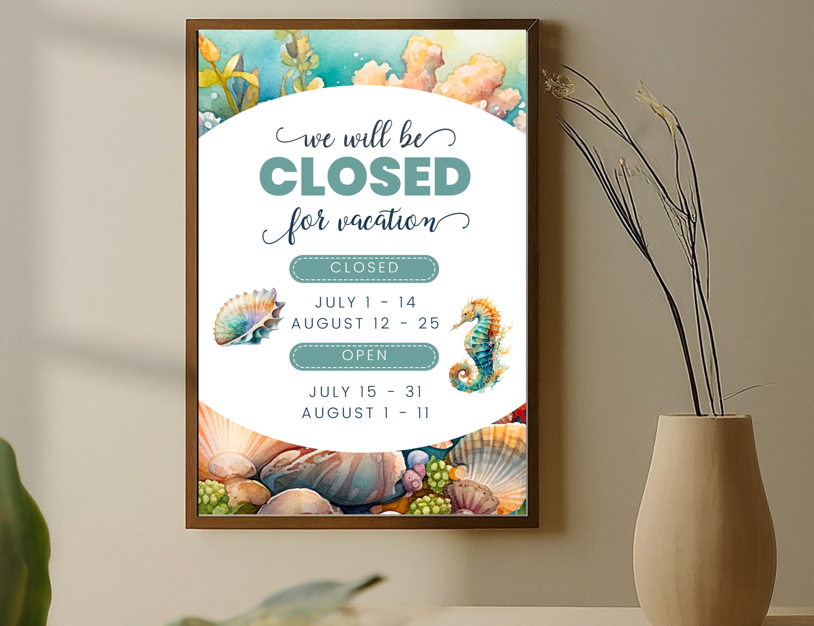 Customizable Shop Closed Sign | Printable | Fillable Shop Sign | Retail ...