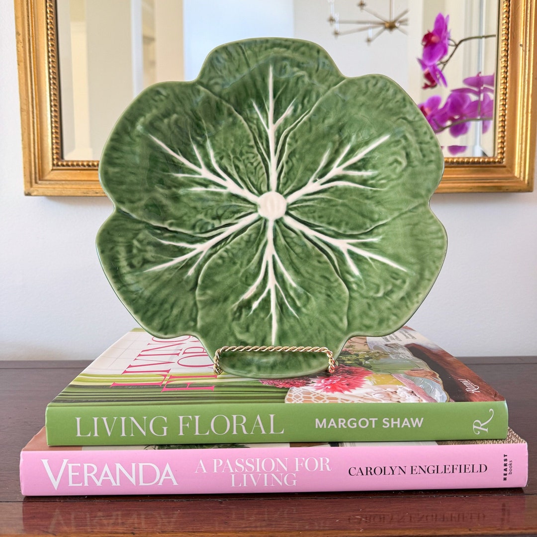 Bordallo Pinheiro Cabbage Green Dinner Plate | Cabbage Green | Vintage ...