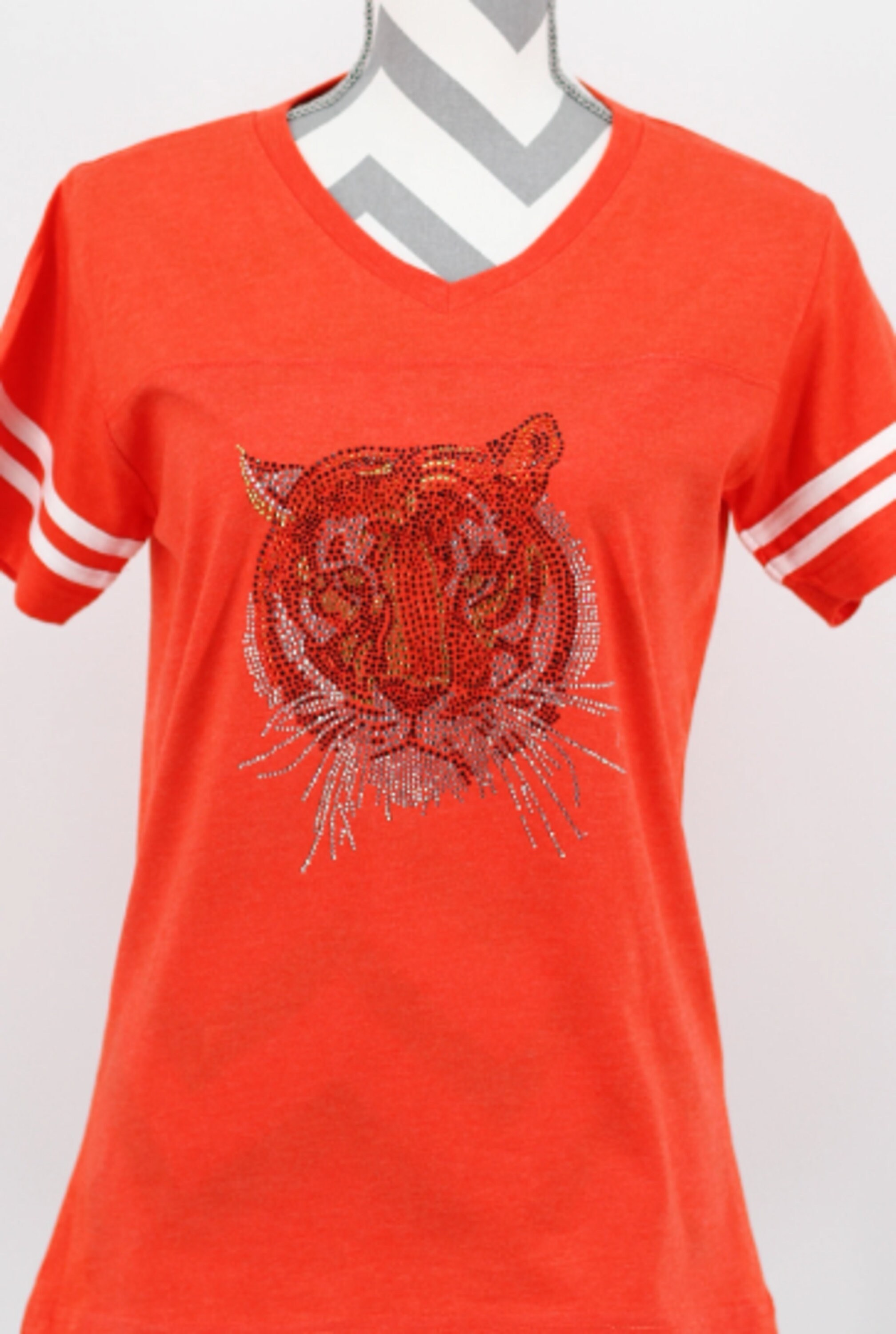 Tiger Rhinestone Shirt Tiger Ladies Football Shirt Ladies Tigers Bling ...