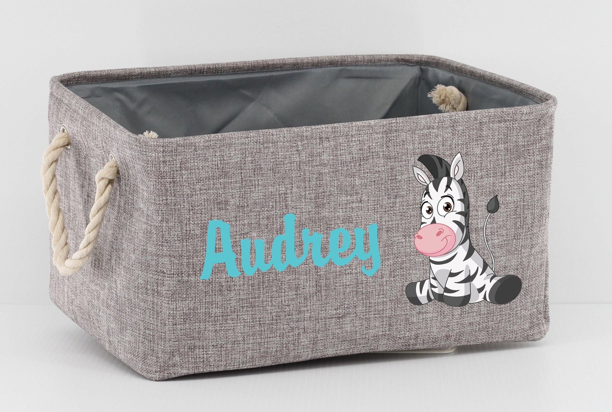 Personalized Child Toy Storage Basket Child Toy Bin for Boys or Girls ...