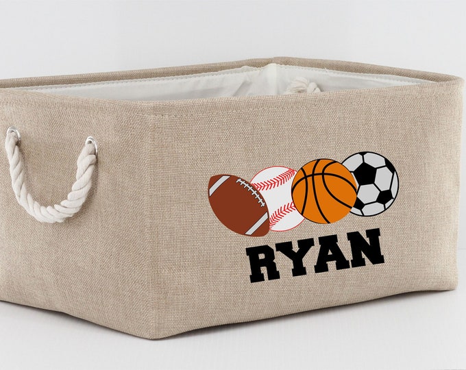 Sports Crate Toy Box, Sports Crate Book Box, Hand Painted Toy Storage ...